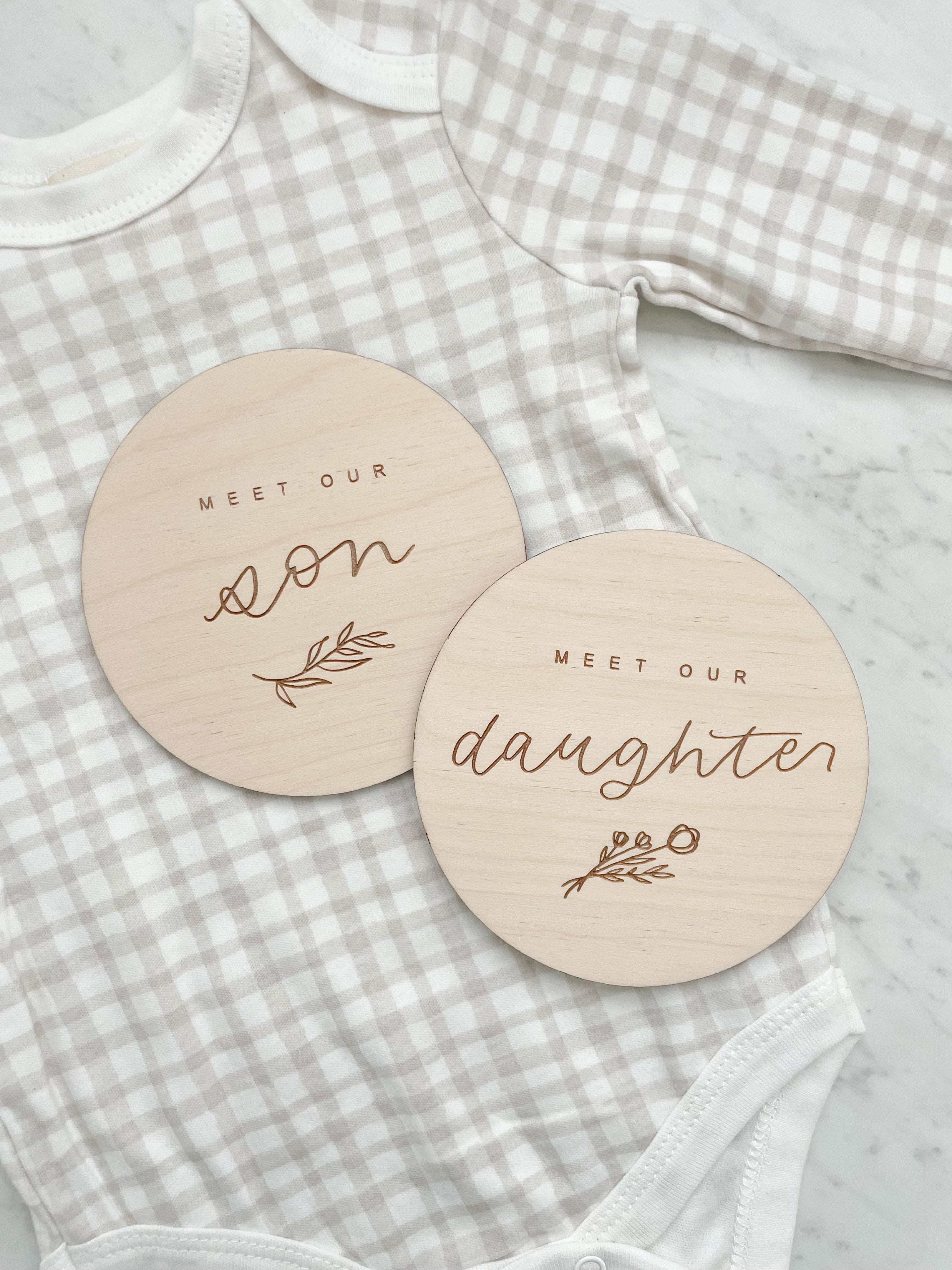 Meet Our Son/Daughter Sign | Be Marry Lettering